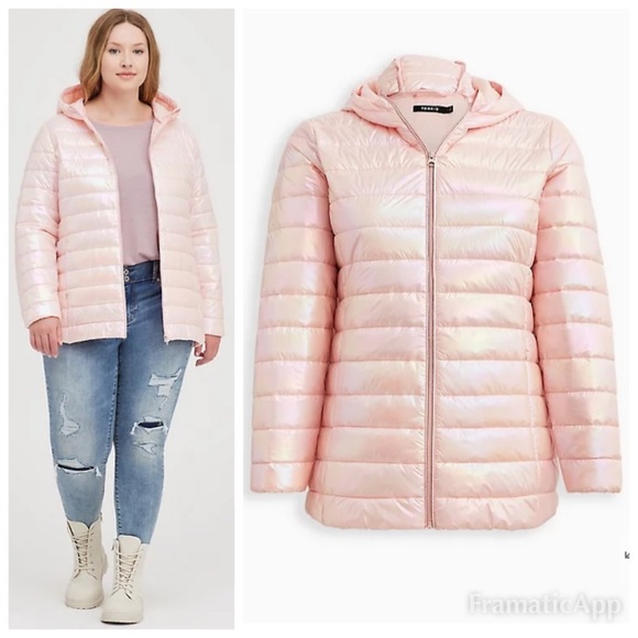 torrid | Jackets & Coats | Nwt Torrid Iridescent Lightweight Packable ...